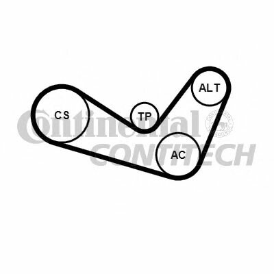 Ремкомплект приводного ремня ContiTech 6PK1050K2