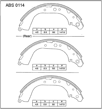 Колодки тормозные барабанные зад Allied Nippon ABS0114