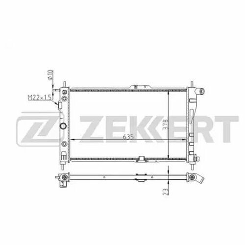 Радиатор охл. дв. Daewoo Nexia (KLETN) 1.5 95- ZEKKERT mk1061 для Daewoo Nexia