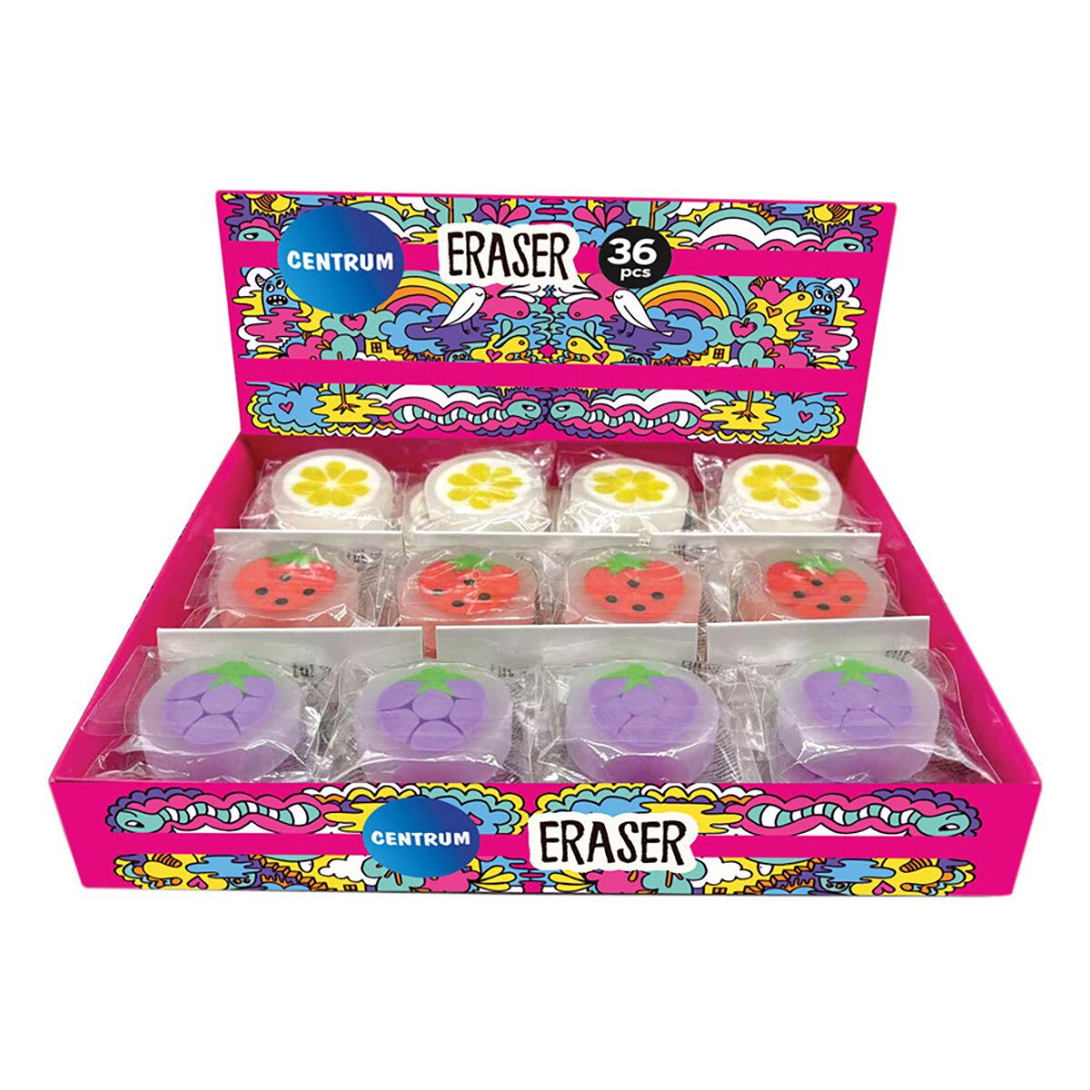 Centrum Ластик 35x35x10 мм из резины, удобный для карандашей, компактный формат