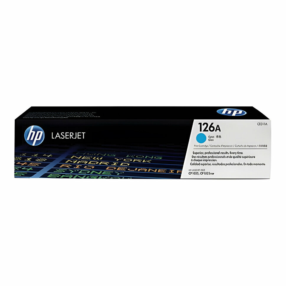 Картридж лазерный HP (CE311A) CLJ CP1025/CP1025NW, №126A, голубой, оригинальный, ресурс 1000 страниц, 360878