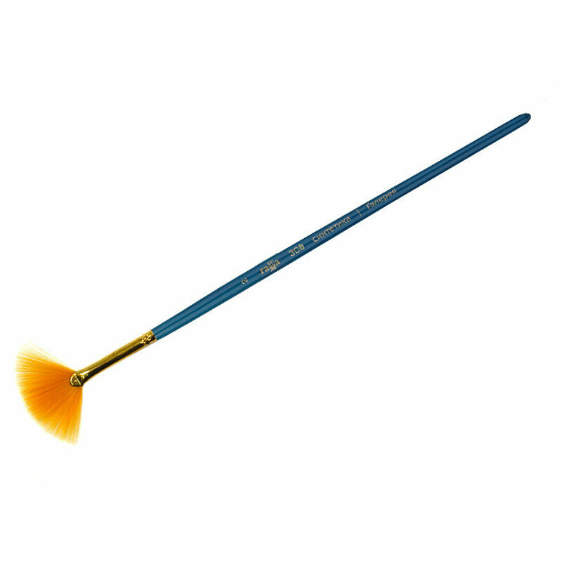 Кисть художественная синтетика Гамма "Галерея", веерная №2, короткая ручка, 338284