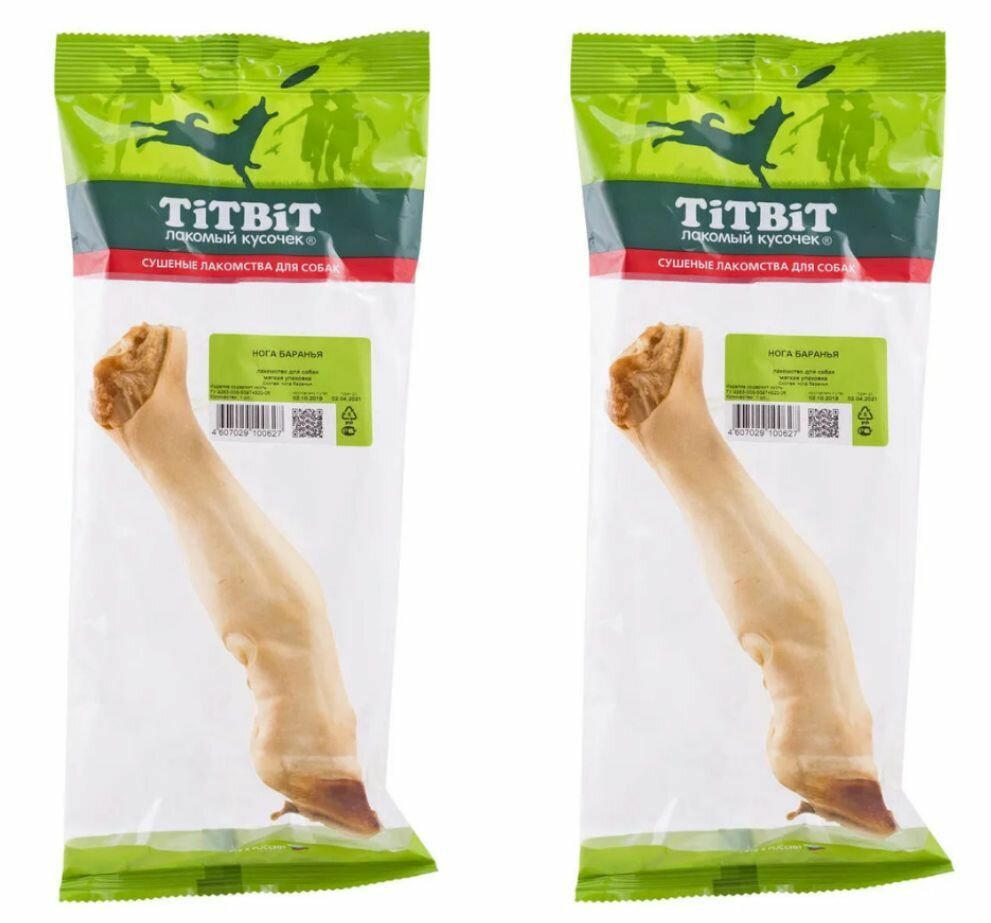 Titbit Лакомство для собак Нога баранья, 85 г, 2 шт