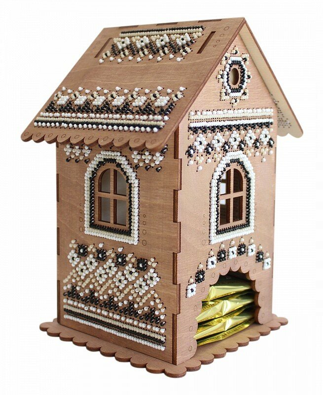 Набор для вышивания Щепка #О-073 Чайный домик №2, Вышивка бисером, 12 x 12 x 19 см