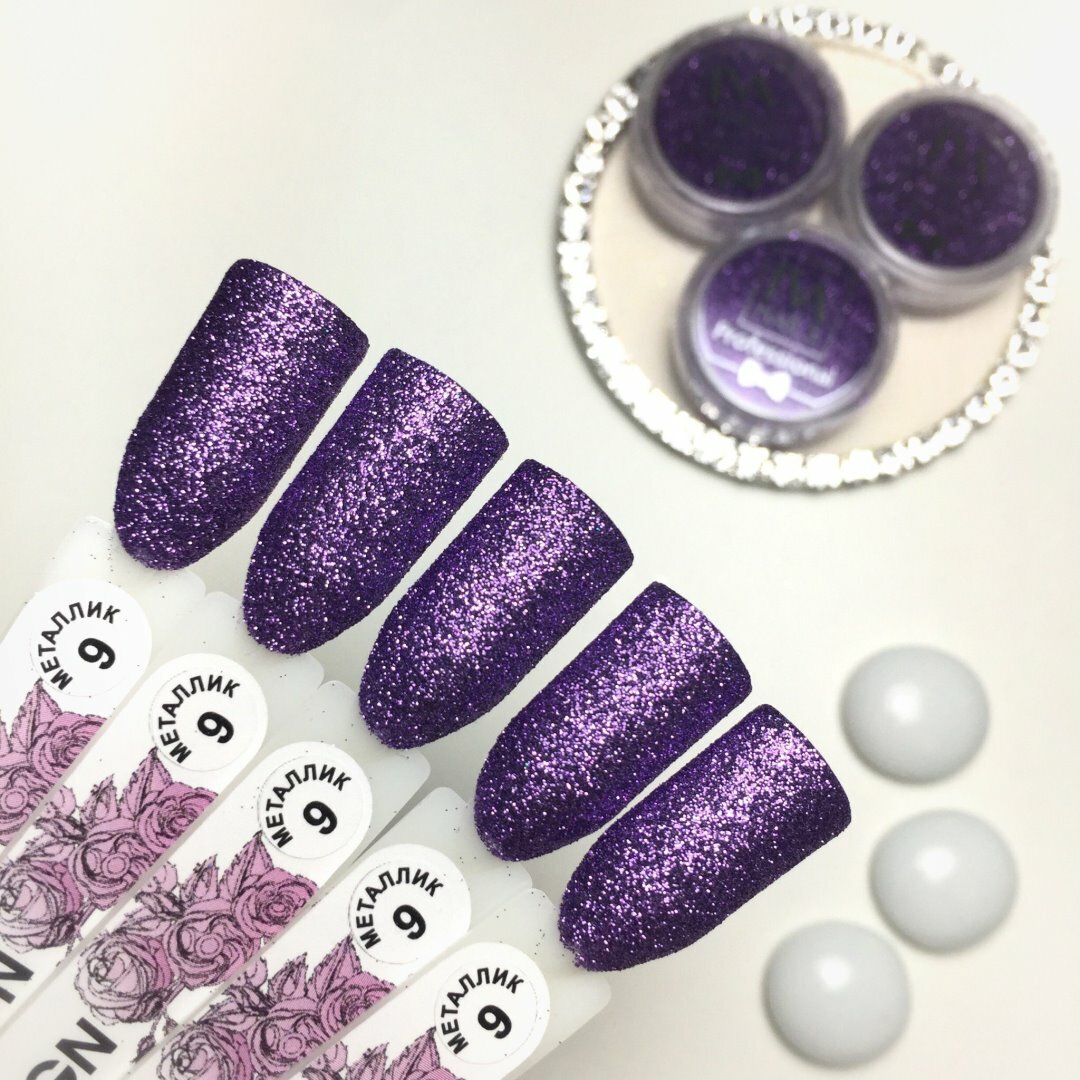 Втирка для дизайна Металлик IVA NAILS №09