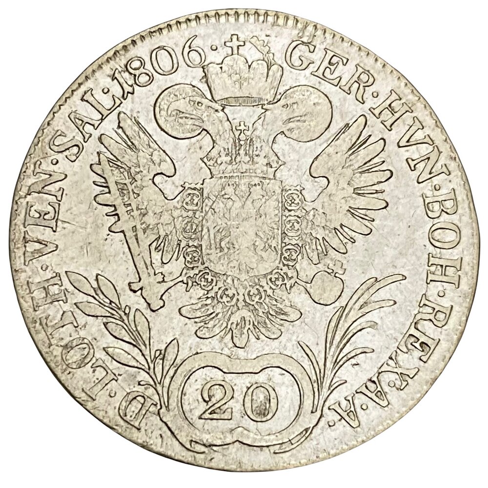 Австрия 20 крейцеров 1806 г. (B)