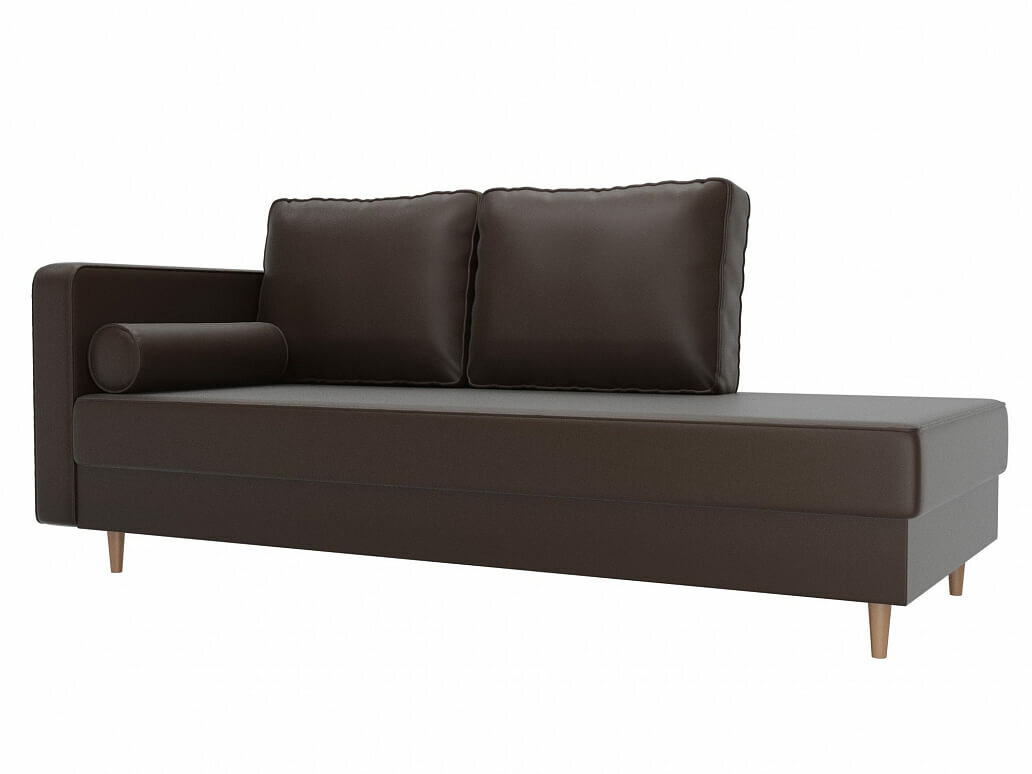 Artum Кушетка Прайм Кожа Коричневый Левая