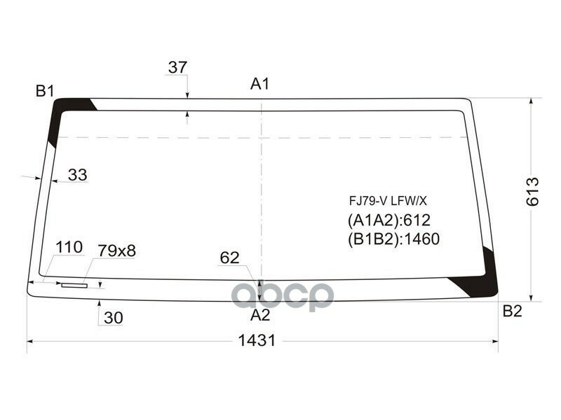 Стекло лобовое Toyota Land Cruiser 07-23 XYG арт. FJ79-V LFW/X