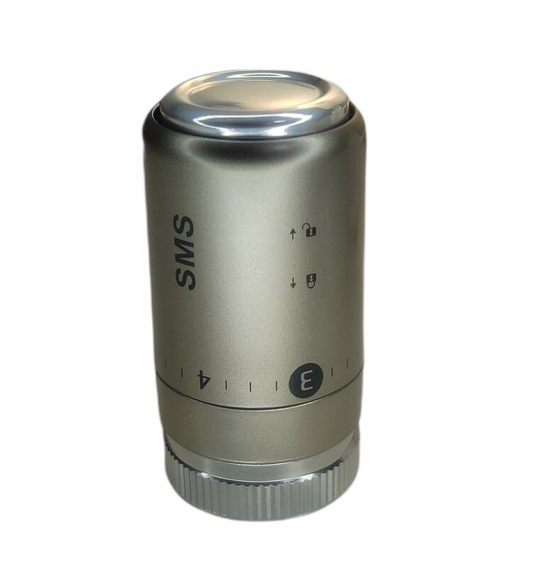 Термостатический элемент (термоголовка) жидкостный SMS (М30*1.5) Серый