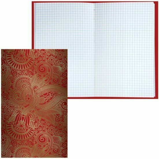 Блокнот Brauberg А5 (135х206 мм), 80 л, твердый переплет, клетка, фольга, , "Восточный узор", 126053