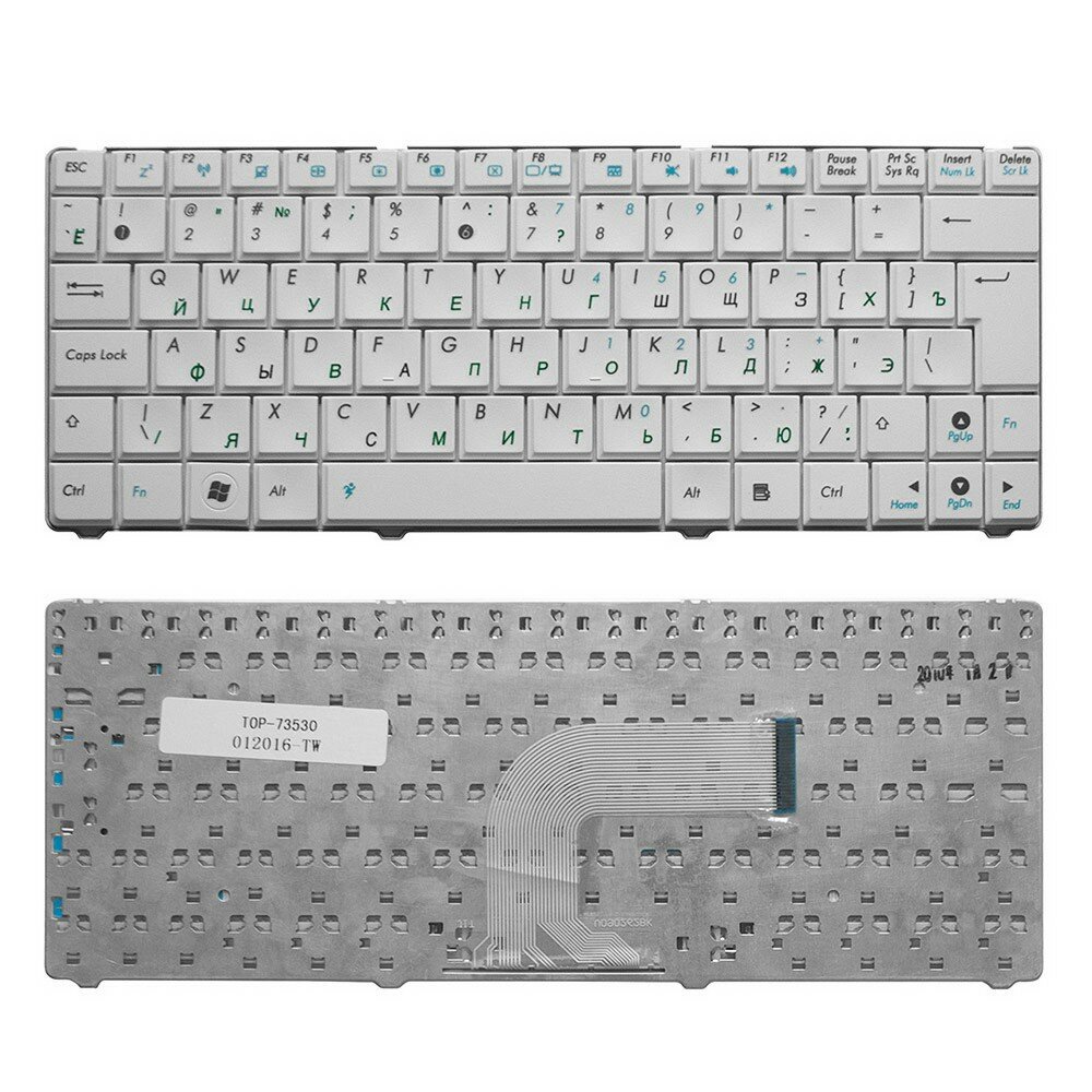 Клавиатура Asus Eee PC 1101 1101H 1101HA N10 N10A N10C N10E N10J N10JB N10JC N10JH белая (Новый)