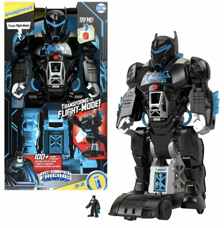 Imaginext Игровой набор DC Super Friends Bat-Tech BatBot и фигурка Бэтмена