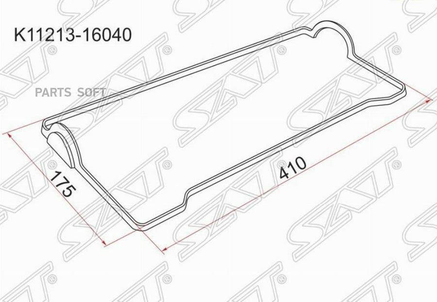 Прокладка клапанной крышки Toyota Caldina (T190, T210) 92-02 / Carina 96-01 7AFE SAT K11213-16040 | цена за 1 шт