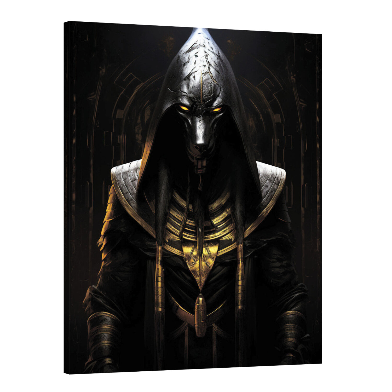 Интерьерная картина 50х70 "Анубис: страж врата в загробный мир"