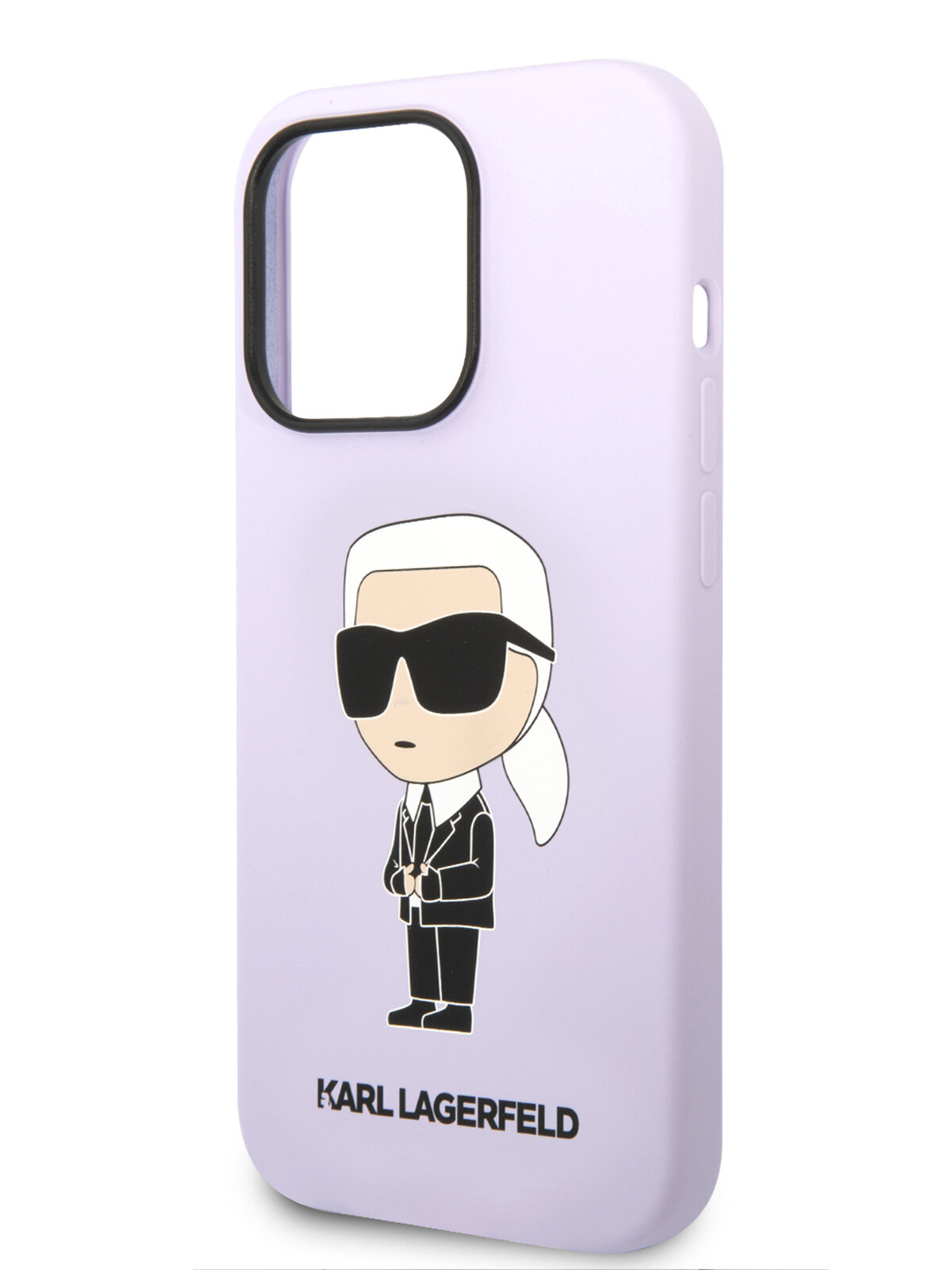 Lagerfeld для iPhone 14 Pro Max чехол Liquid silicone NFT Karl Ikonik Hard Purple