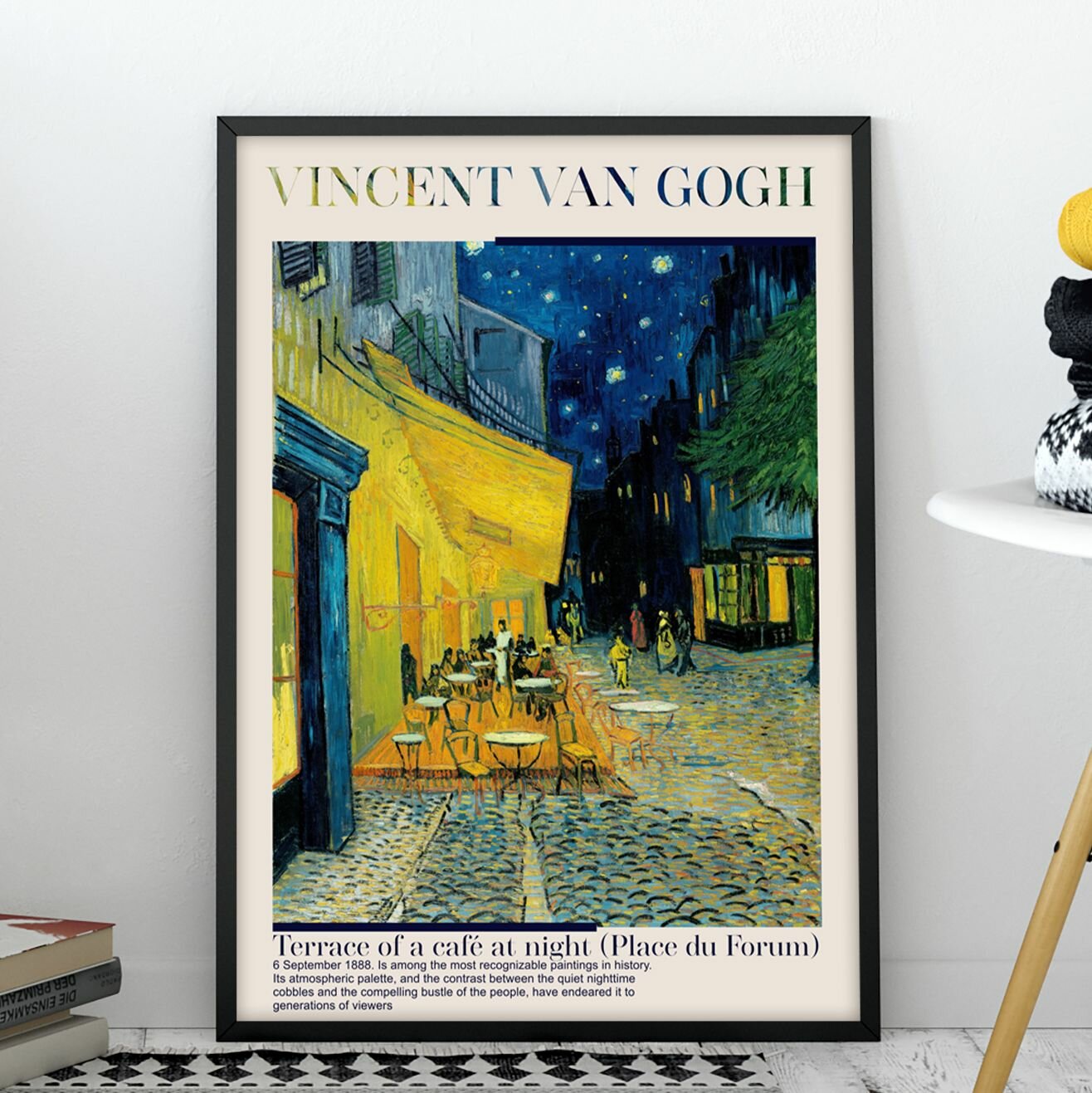Постер "Ночная терасса кафе" - Винсент Ван Гог 40х50