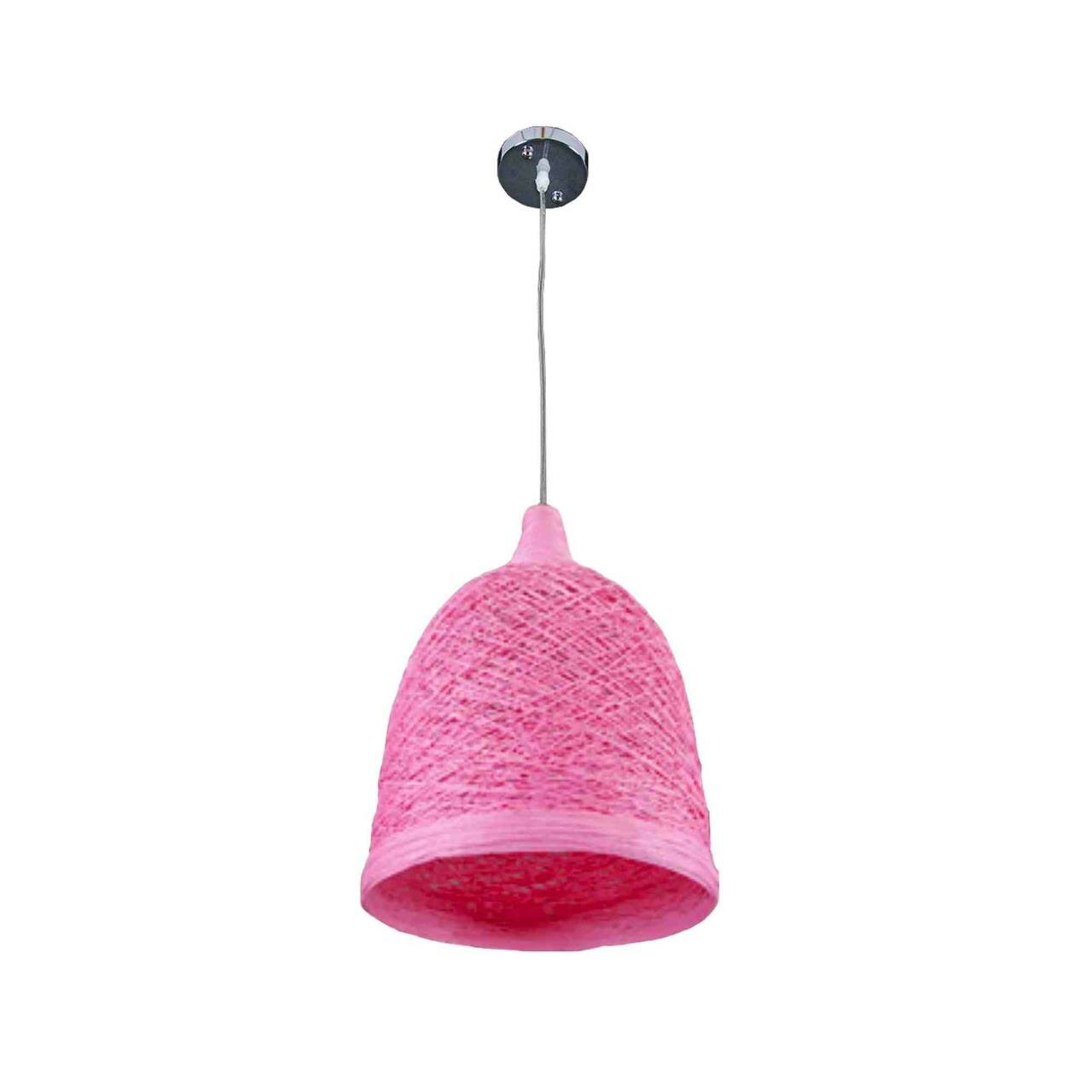 136-55 pink Светильник бытовой потолочный розовый на подвесе