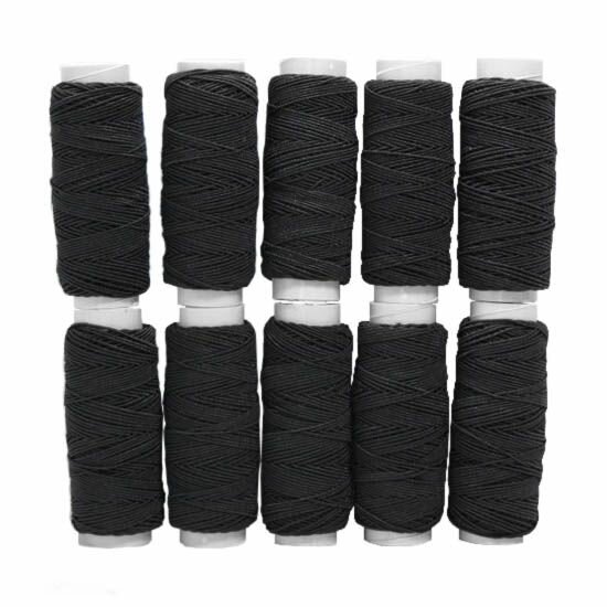 Нитка-резинка 0,7 мм 14м (10 штук) (китай)чёрная