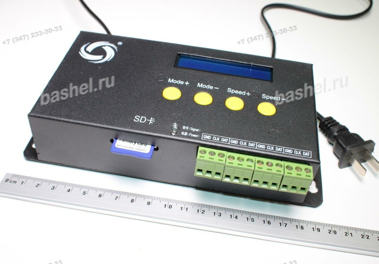 Контроллер SPI для прожекторов Meteor (до 50 прожекторов, 220V, SD-card, SPI, ТМ1809, Р6803, Р9813