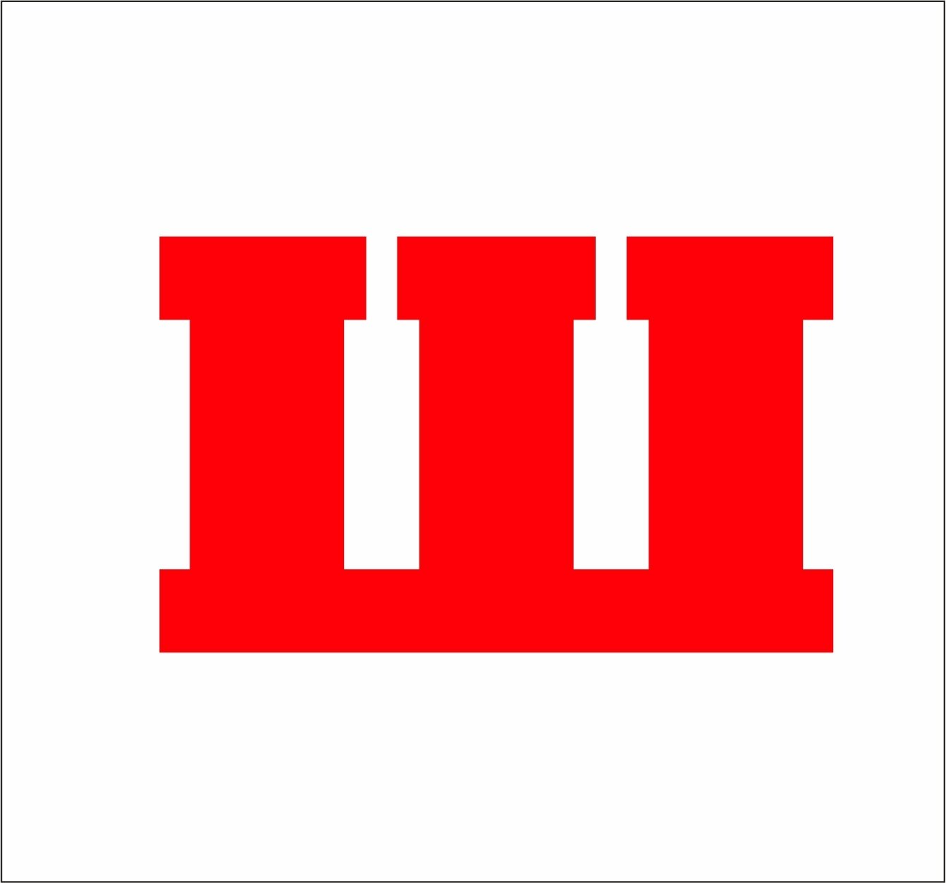 Буква Ш из акрила для вывесок 9 см / шрифт 6 красный