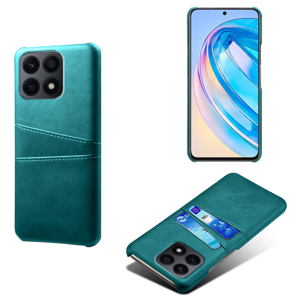 Чехол MyPads «Buffalo scomparto» для Honor X8a из импортной эко-кожи, с отделениями для банковских карт зеленый