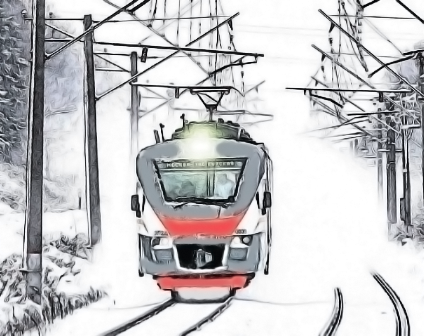 Картина по номерам "Скорый поезд", хлопковый холст на подрамнике 40х50 см, акрил, 000 Art Hobby Home