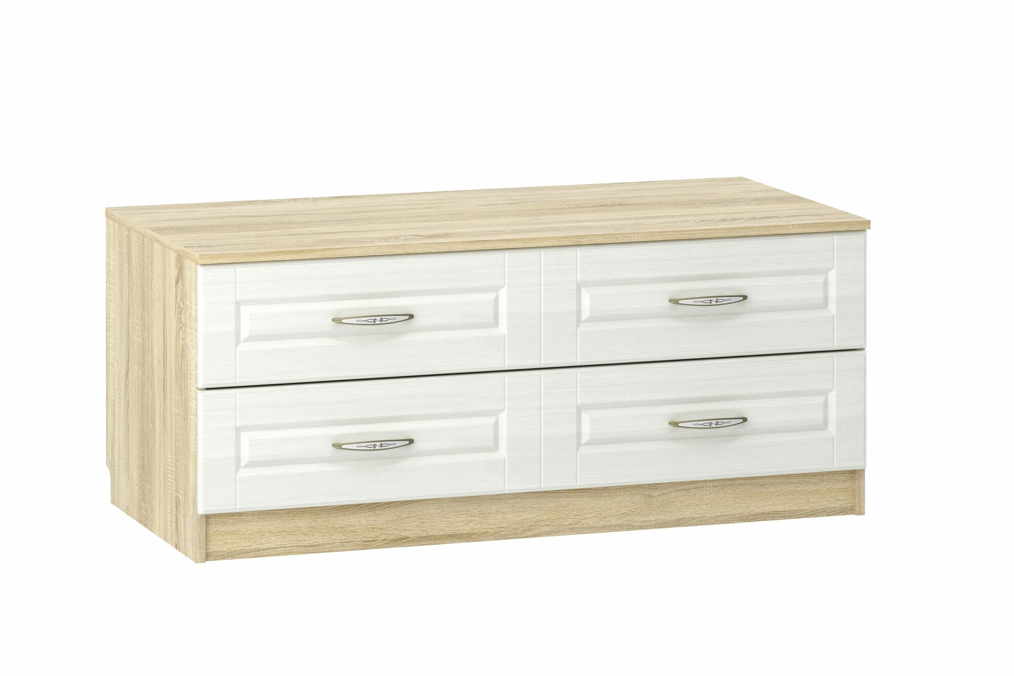 Тумба ТВА Сильва Оливия НМ 040.48 Ф Белое дерево/Дуб Сонома Размеры: Высота 512мм Глубина 1202мм Ширина 574мм