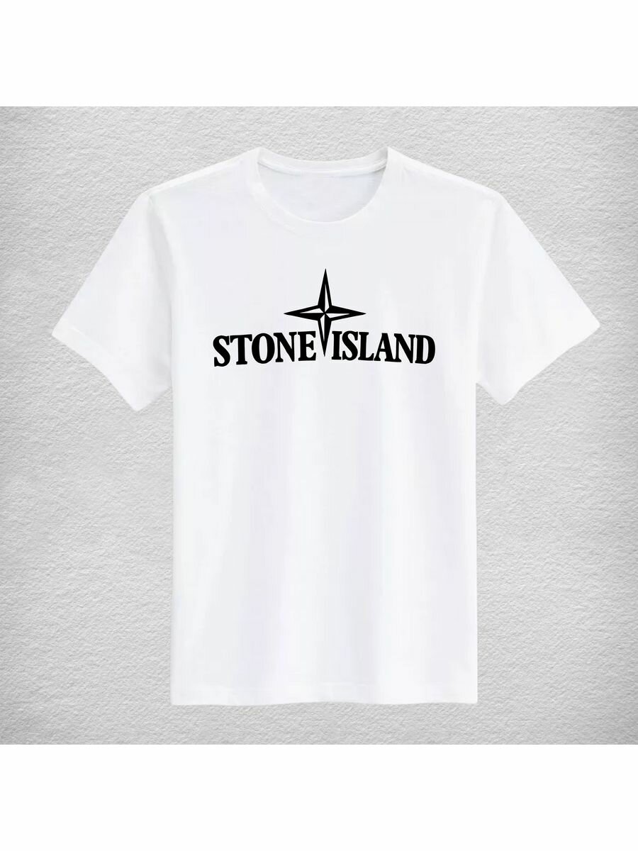 Футболка с надписью stone island