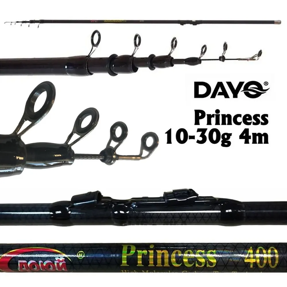 Удилище телескопическое Dayo Princess, тест 10-30гр, 4м