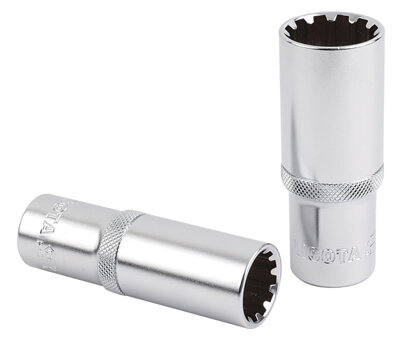 Головка торцевая Licota SPLINE P3009L 3/8", квадратная, 12-тигранная, глубокая, 63мм