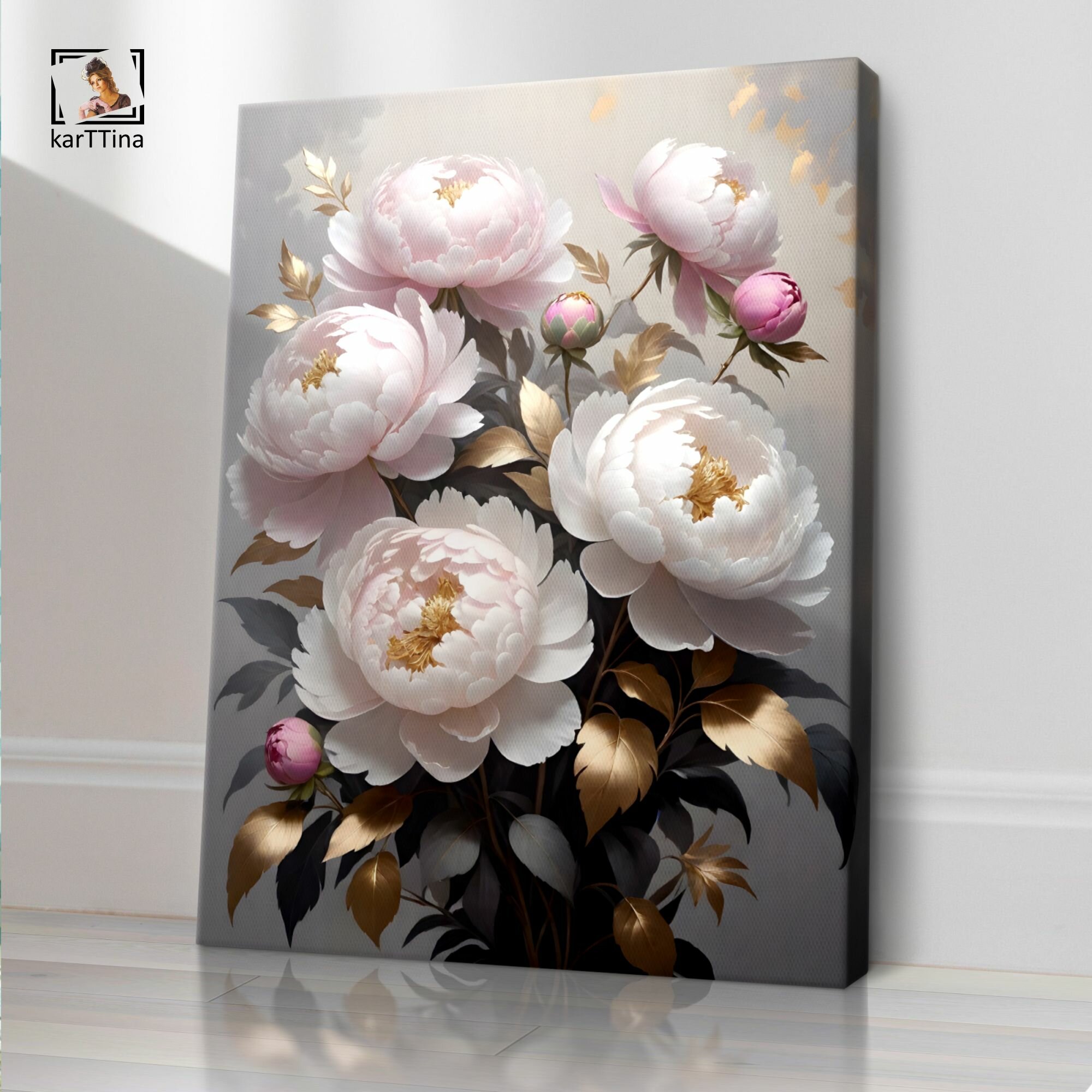 Картина на стену, интерьерная "Цветочная композиция №7" 30х40 см