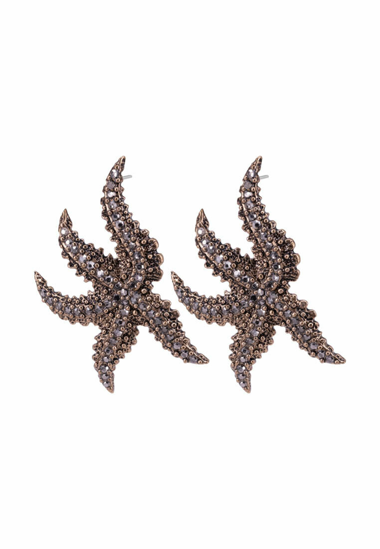 Серьги пусеты, гематит