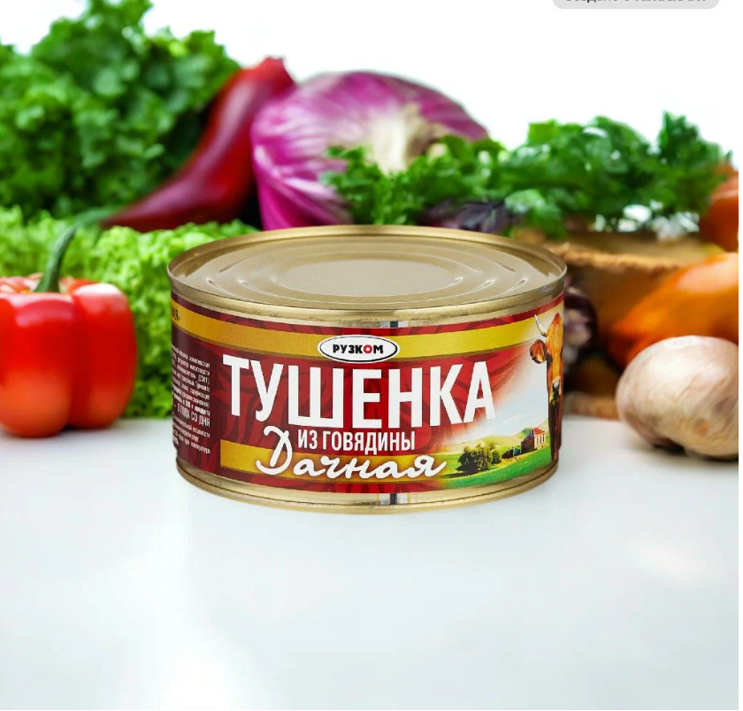 Тушенка из говядины Дачная "Рузком" 325 гр. 5 шт.