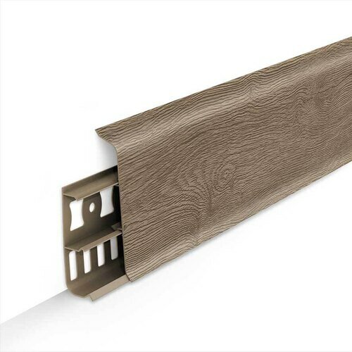 Пластиковый плинтус Идеал Деконика 85 мм Дуб капучино 205