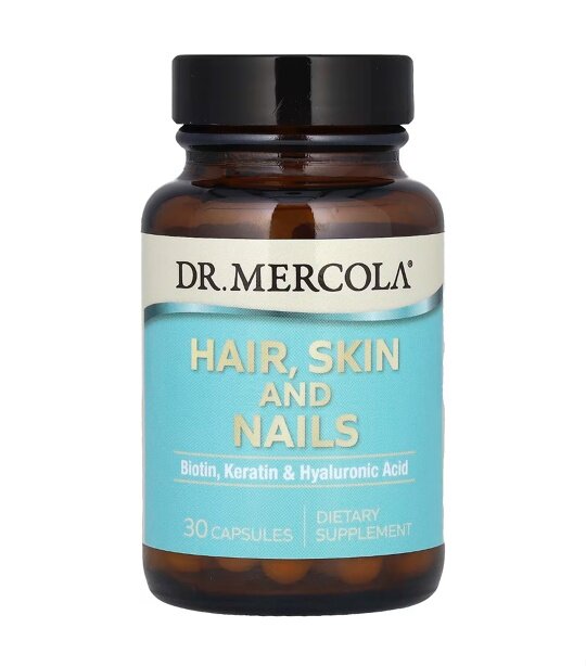 Dr. Mercola кожа, волосы, ногти с кератином 30 капсул