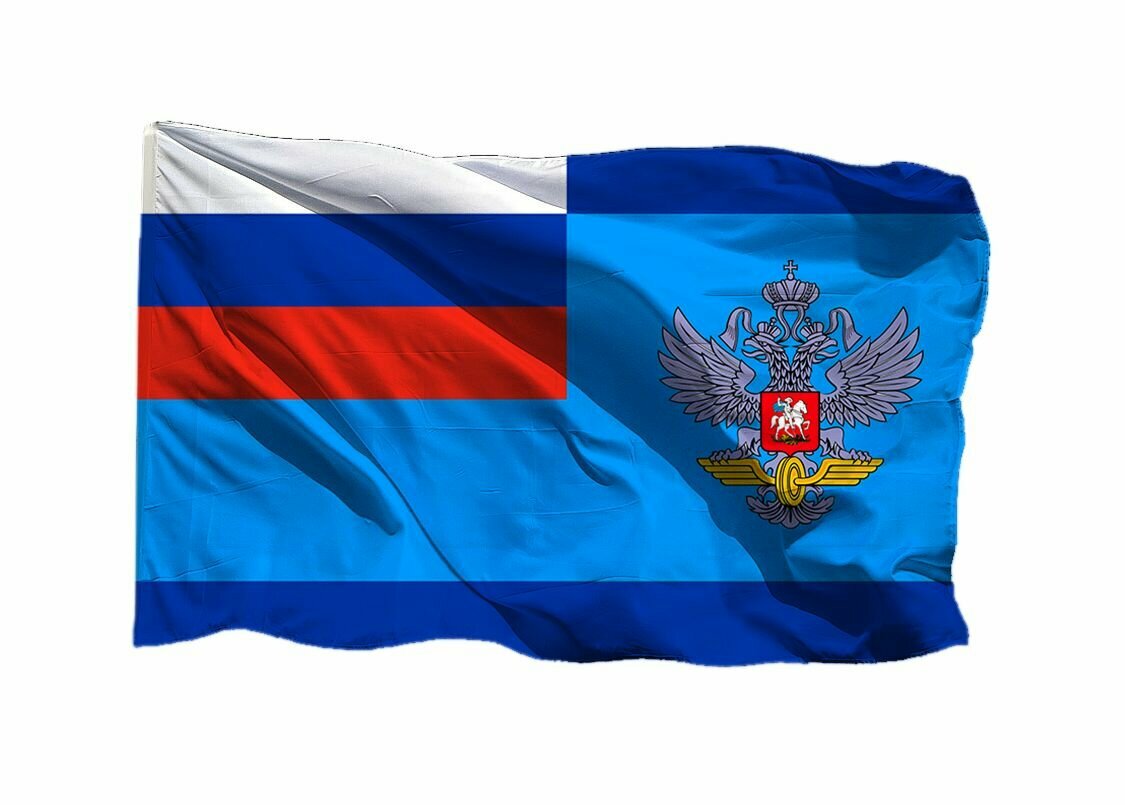 Флаг Росжелдора Федерального агентства железнодорожного транспорта 90х135 см на сетке для улицы, для флагштока