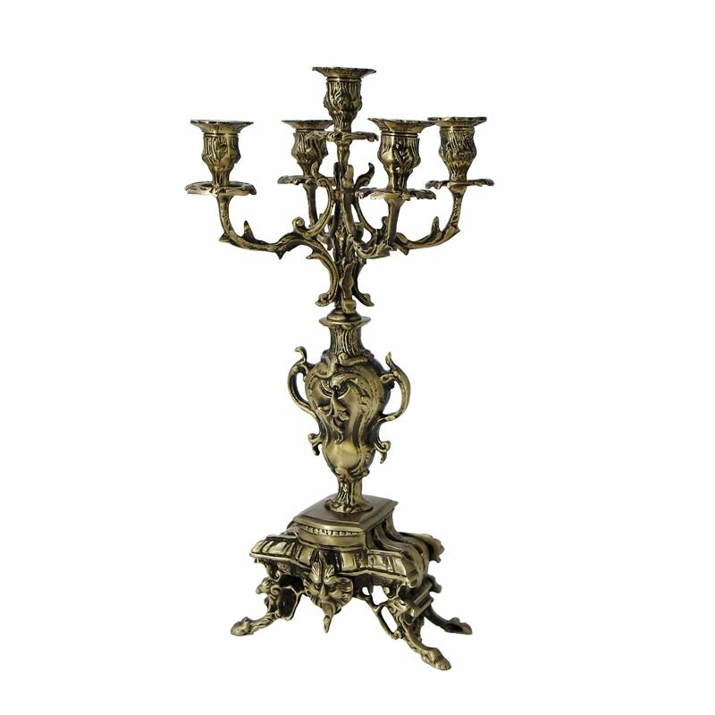 Канделябр на 5 свечей каранка, антик