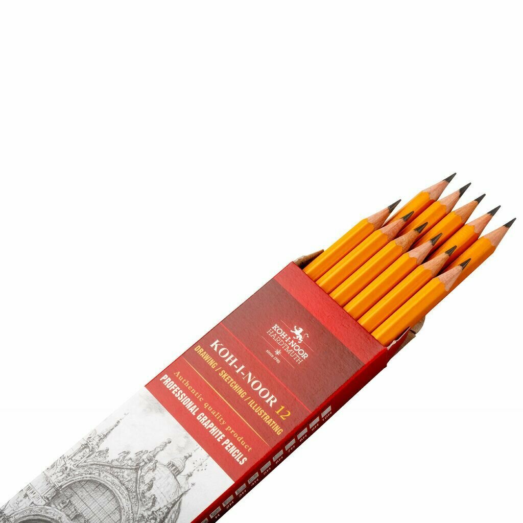 Карандаш Koh-I-Noor 1500 5Н. Комплект из 12 карандашей