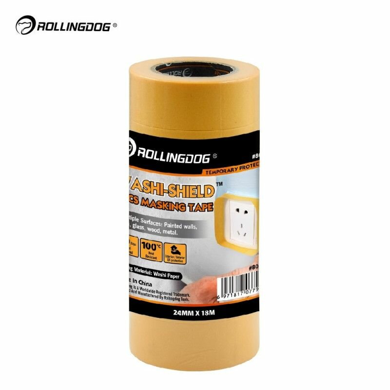 Набор малярных лент Rollingdog WASHI-SHIELD 24мм x 18м, 6шт, арт.80860