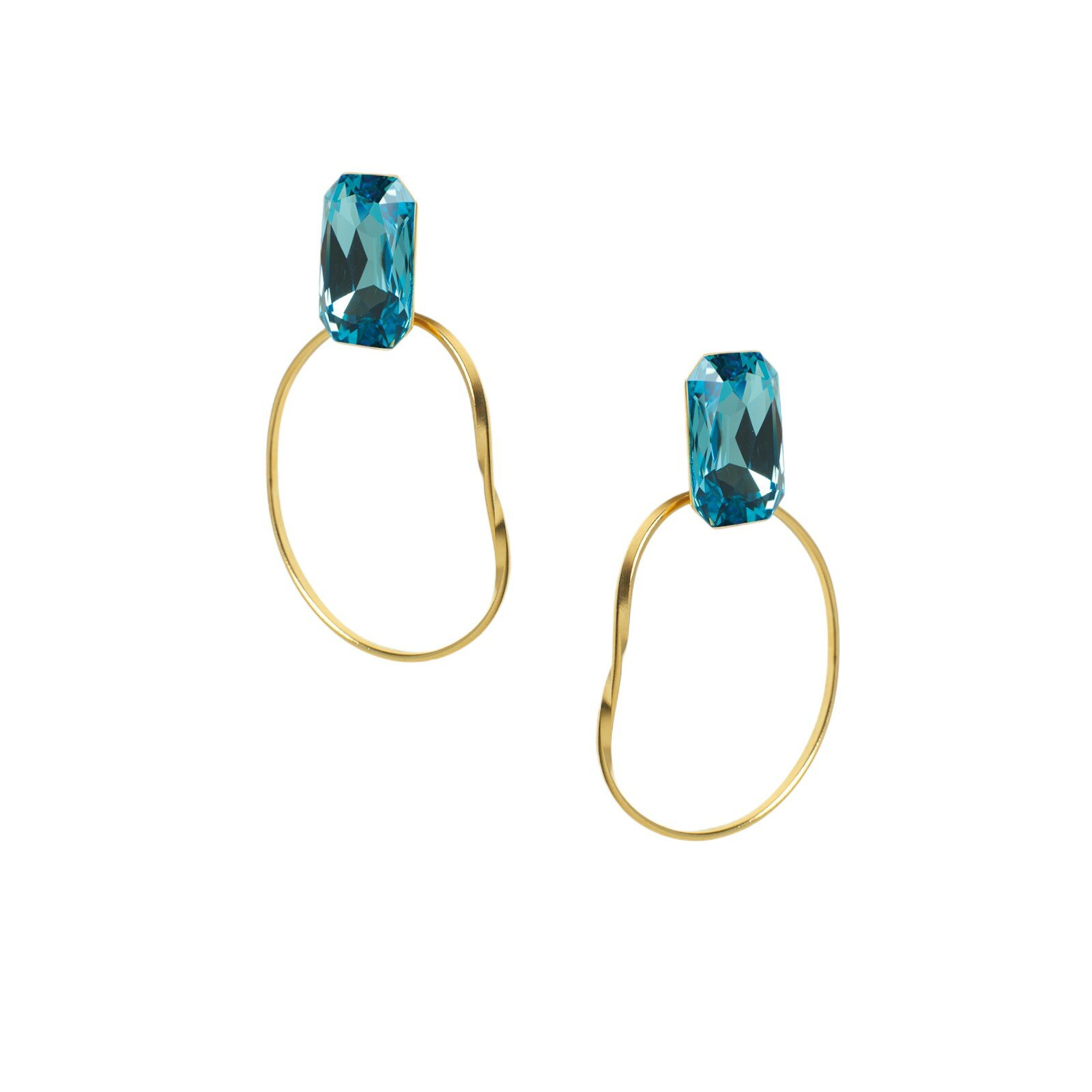 Серьги пусеты, кристалл