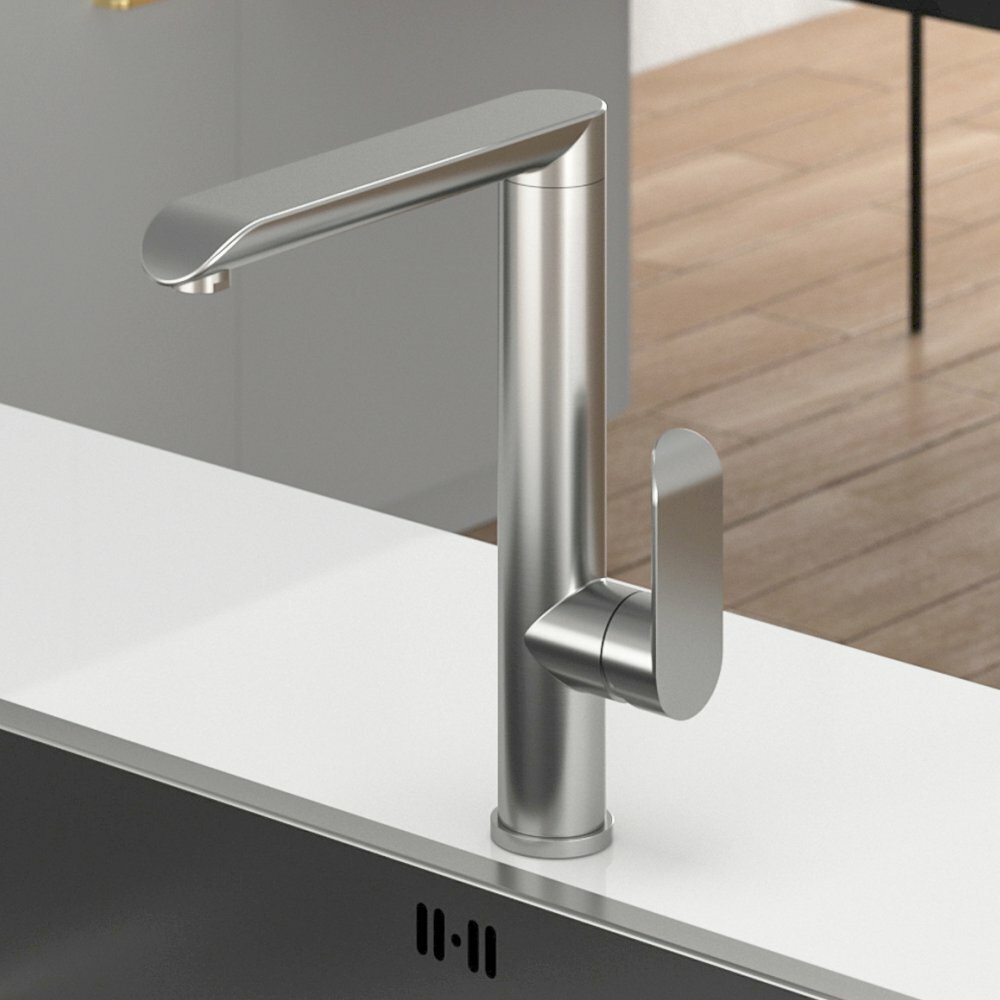 Смеситель для кухни MELANA Paola Hi-tech (610603) нержавеющая сталь