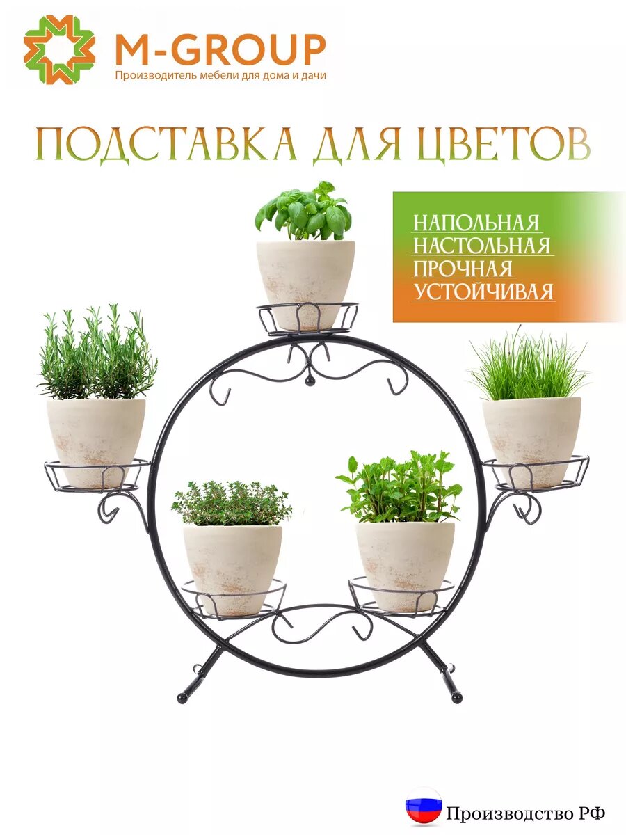 Цветочница M-Group О черная