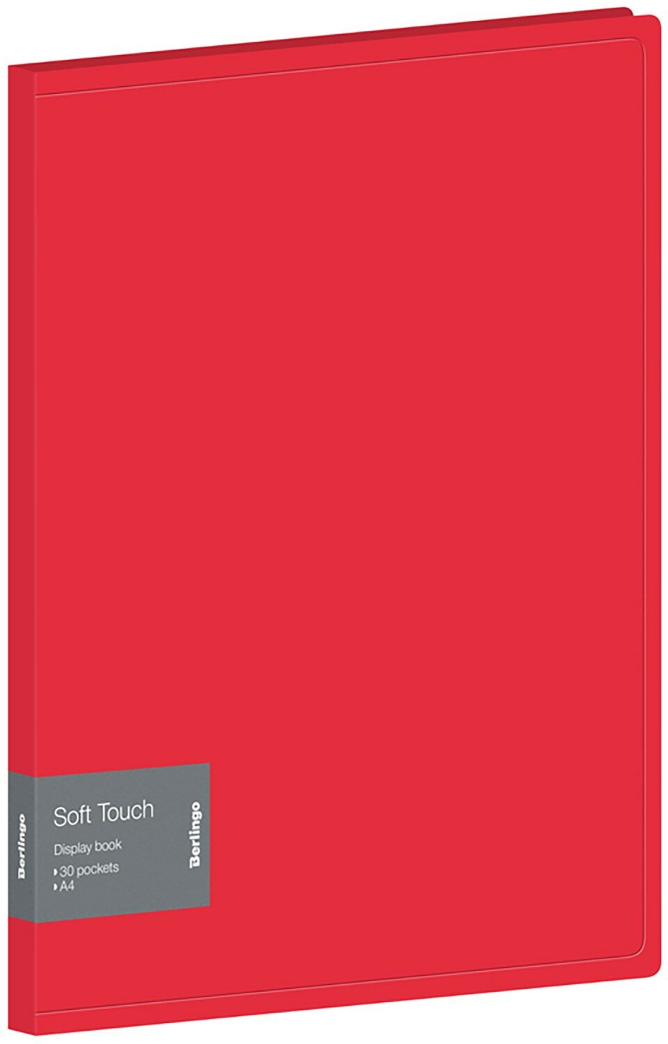 Папка с 30 вкладышами Soft Touch, красная