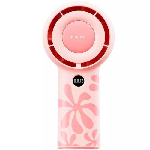 Вентилятор портативный SOLOVE F16 Pink настольный/ручной, 4000мА/ч, USB Type-C, LED, 5 скоростей, розовый