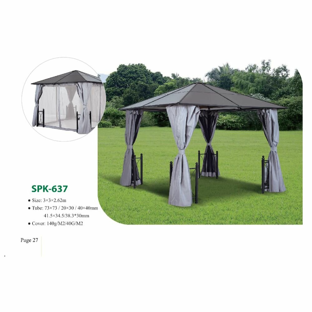 Беседки алюминиевые 3 метра на 3 метра spk-637vr505