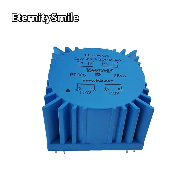 Электрический трансформатор EternitySmile PTC25 25ВА 2х110В/115В 2х7-22В 115VX2-7VX2