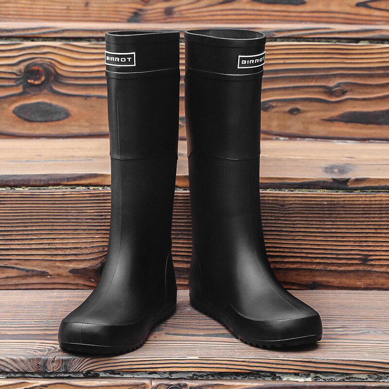 Полусапожки резиновые сапоги мужские новые весенне-летние водонепроницаемые, нескользящие, износостойкие водонепроницаемые туфли плюс бархат для работы, рыбалки, автомойки, кухни, резиновые туфли