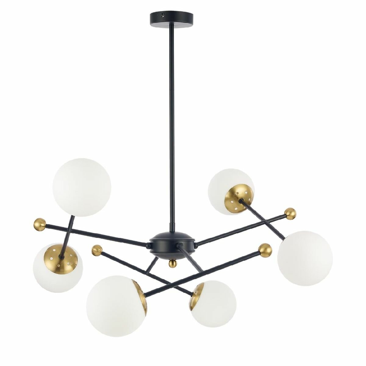 Люстра на штанге Lumion Melody 6581/6, белый/черный, E14, 240 Вт, 6 ламп