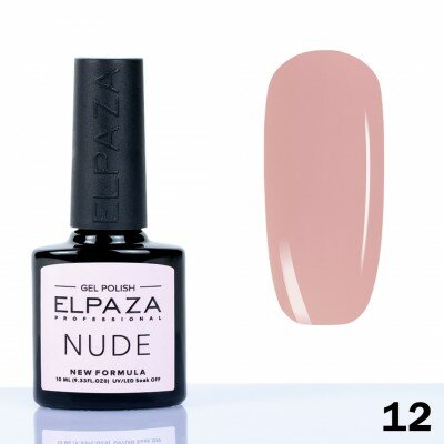 Гель-лак Elpaza "Nude", для ногтей, цвет 12, самовыравнивающийся, стойкость до 4 недель