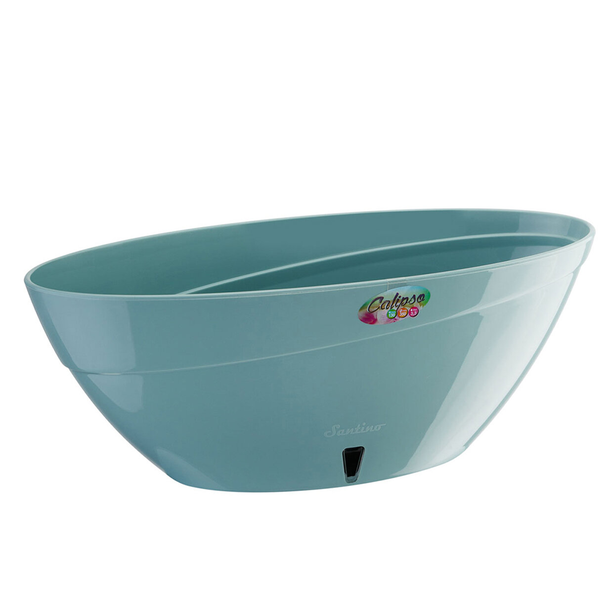 Горшок для цветов Santino Calipso 3,3 литра, нефрит-нефрит, с фитильной системой автополива